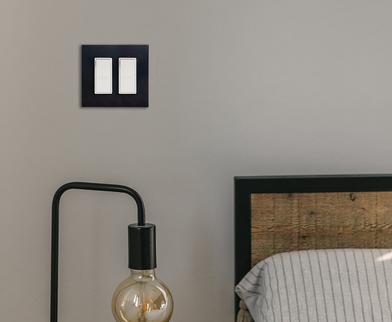 Anodized Matte Black Screwless Magnetic Light Switch Cover – kul grilles